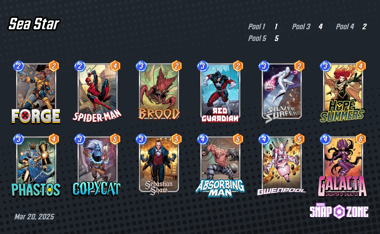 Sea Star - Decks - Marvel Snap Zone