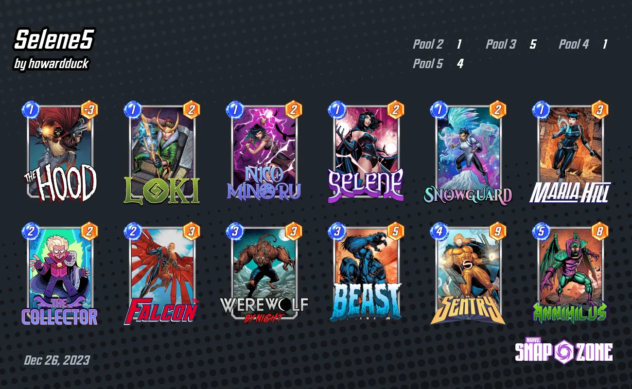 Selene5 - Decks - Marvel Snap Zone