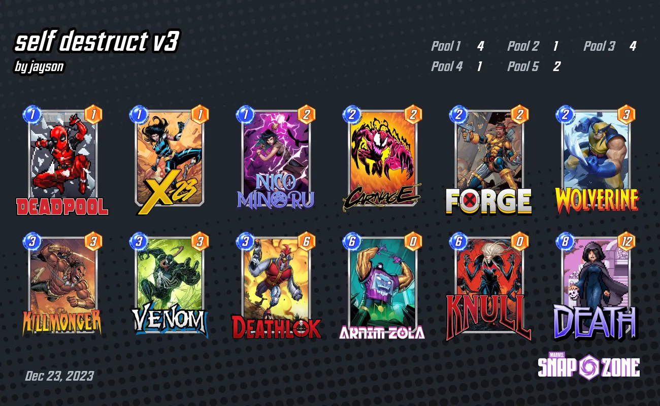 self destruct v3 - Decks - Marvel Snap Zone
