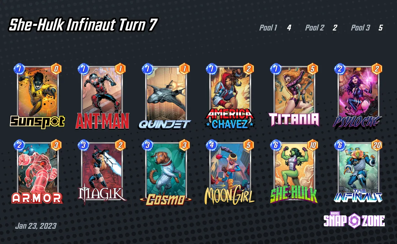 She-Hulk Infinaut Turn 7 - Decks - Marvel Snap Zone