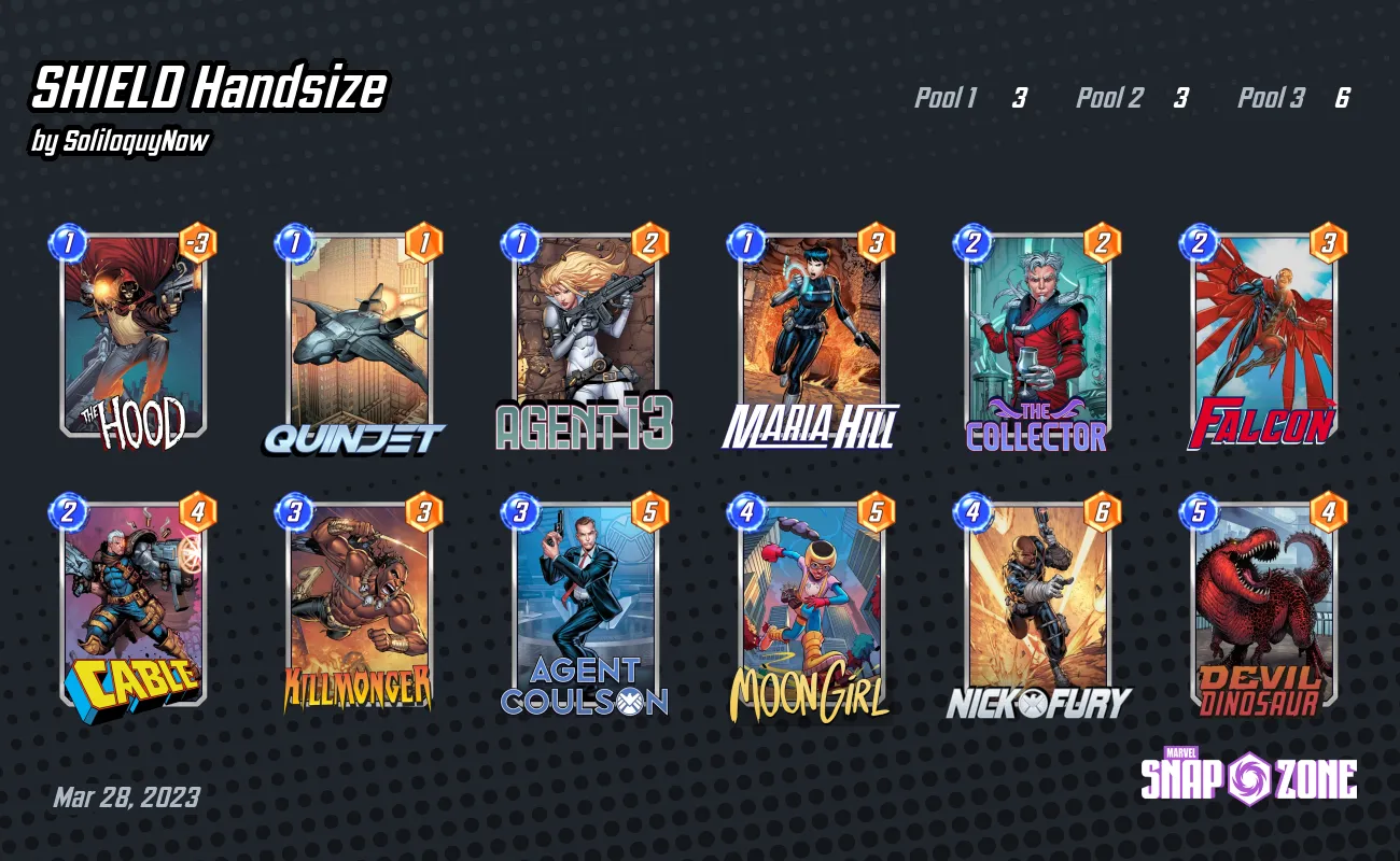 SHIELD Handsize - Decks - Marvel Snap Zone
