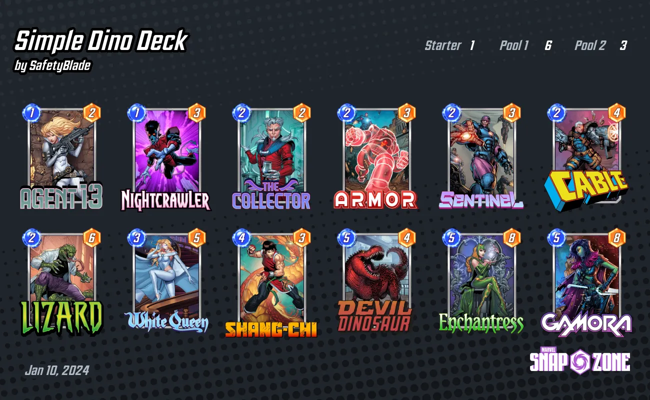 Simple Dino Deck - Decks - Marvel Snap Zone