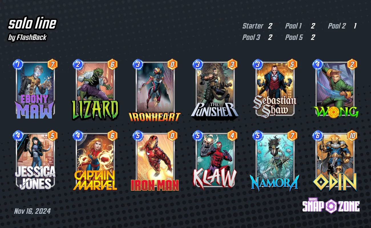 solo line - Decks - Marvel Snap Zone