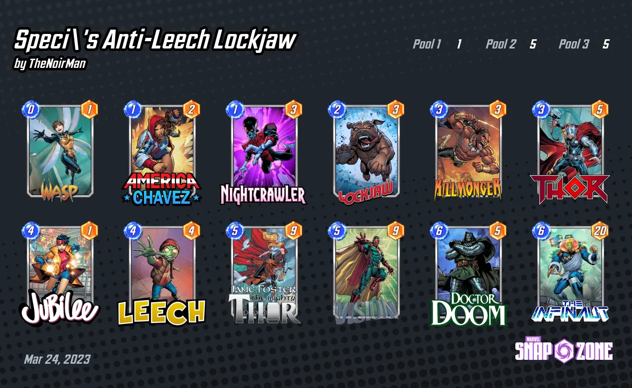 Speci's Anti-Leech Lockjaw - Decks - Marvel Snap Zone