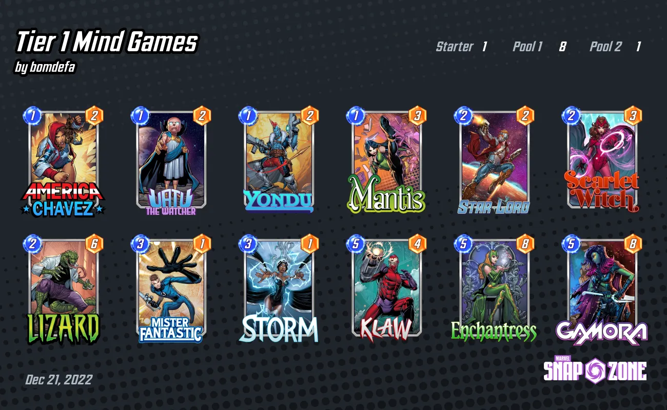 Tier 1 Mind Games - Decks - Marvel Snap Zone
