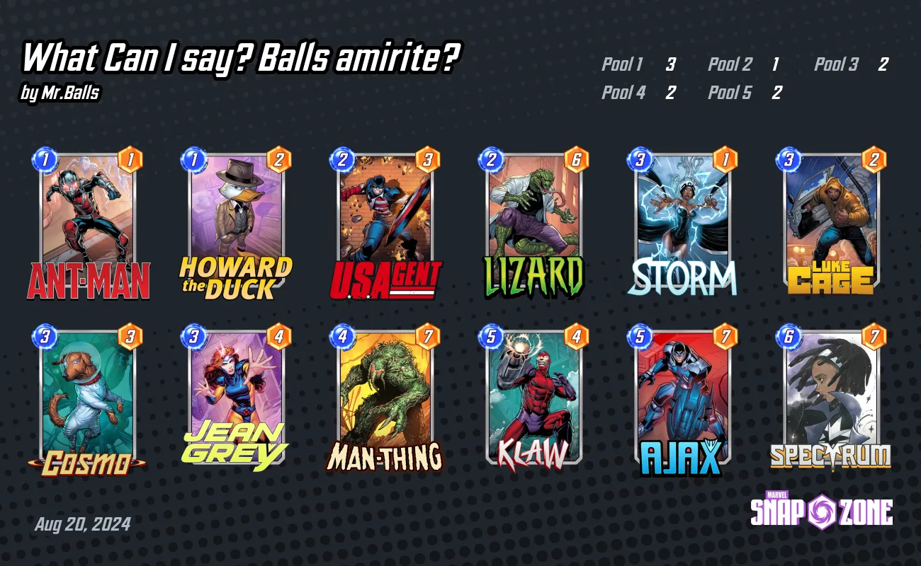 What Can I say? Balls amirite? - Decks - Marvel Snap Zone