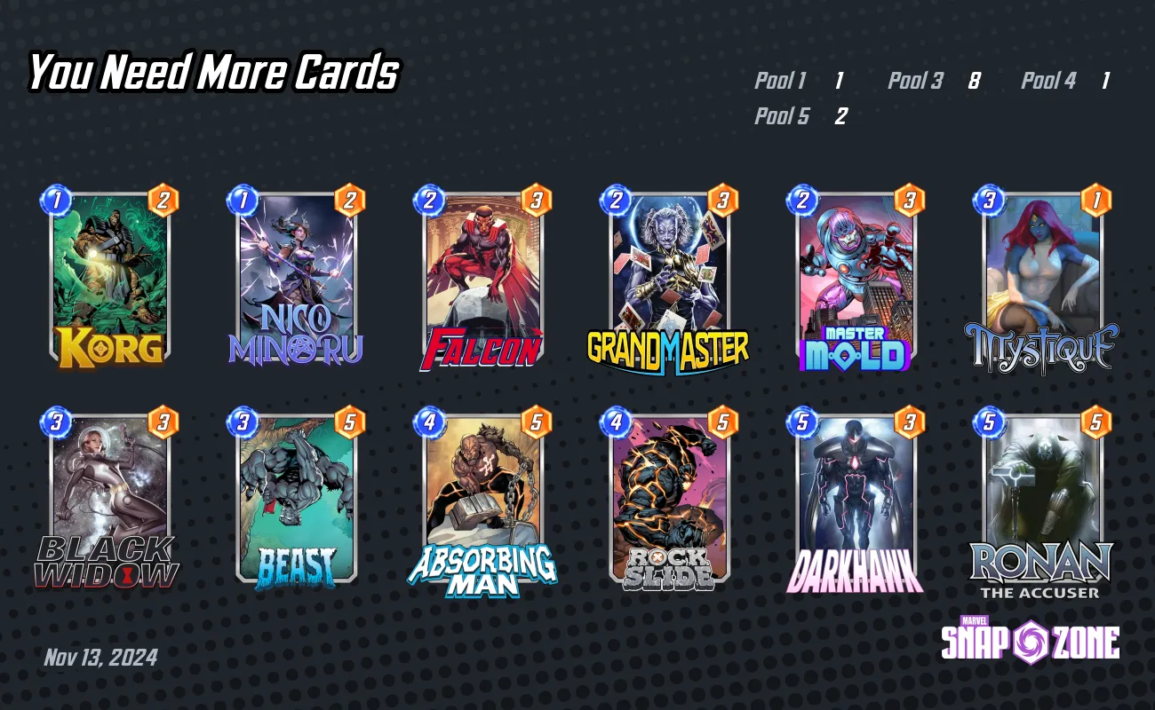 You Need More Cards - Decks - Marvel Snap Zone